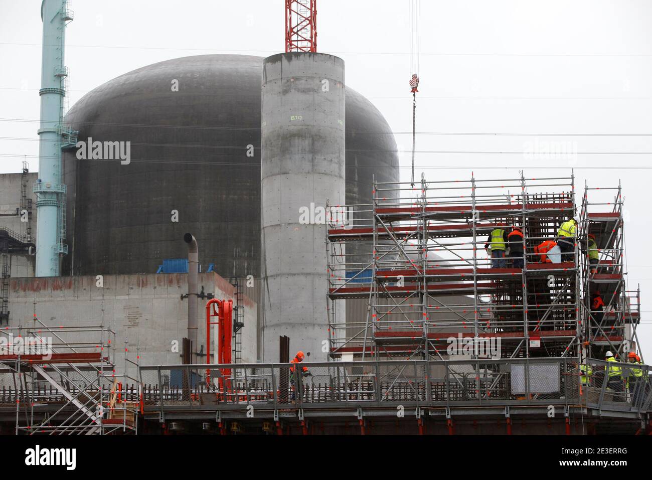 Illustration of the construction site of the third-generation European ...
