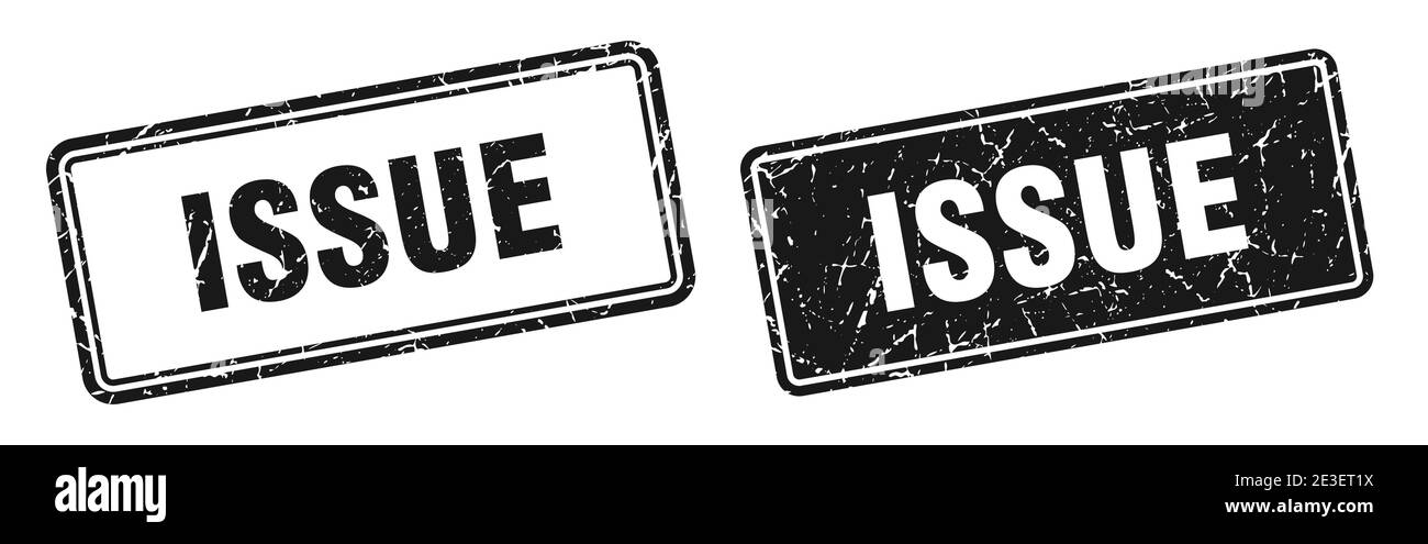 issue square stamp. issue grunge sign set Stock Vector Image & Art - Alamy