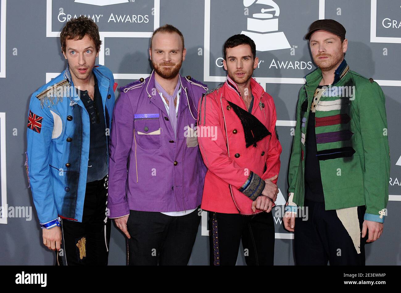 Coldplay arriving at the 51st Annual Grammy Awards, held at the Staples ...