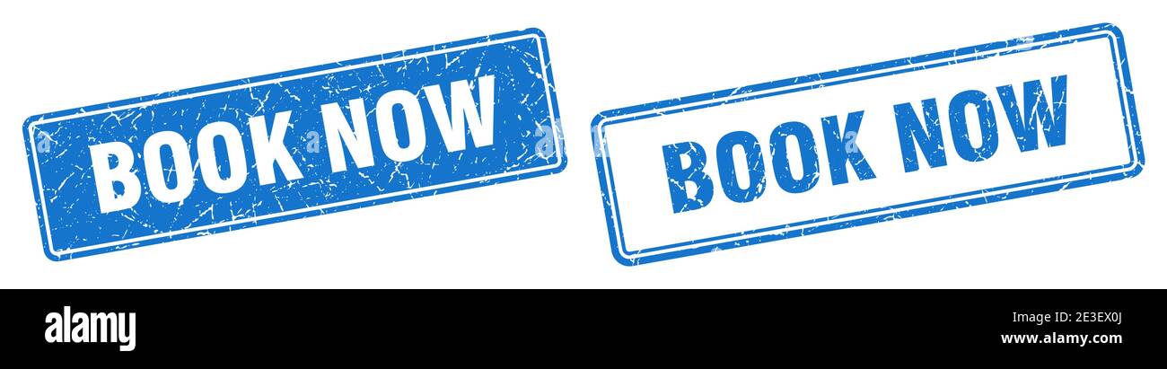 book now square stamp. book now grunge sign set Stock Vector Image ...