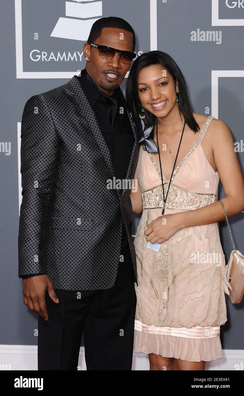 Jamie Foxx and daughter arriving at the 51st Annual Grammy Awards, held ...
