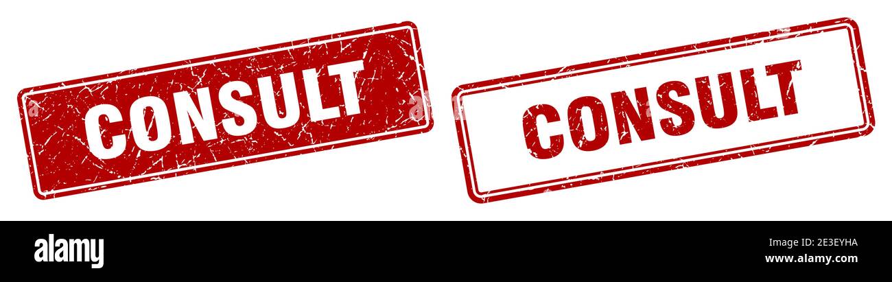 consult square stamp. consult grunge sign set Stock Vector Image & Art ...