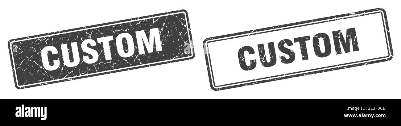 custom square stamp. custom grunge sign set Stock Vector Image & Art ...