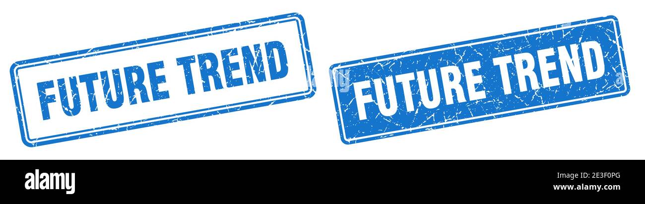 future trend square stamp. future trend grunge sign set Stock Vector ...