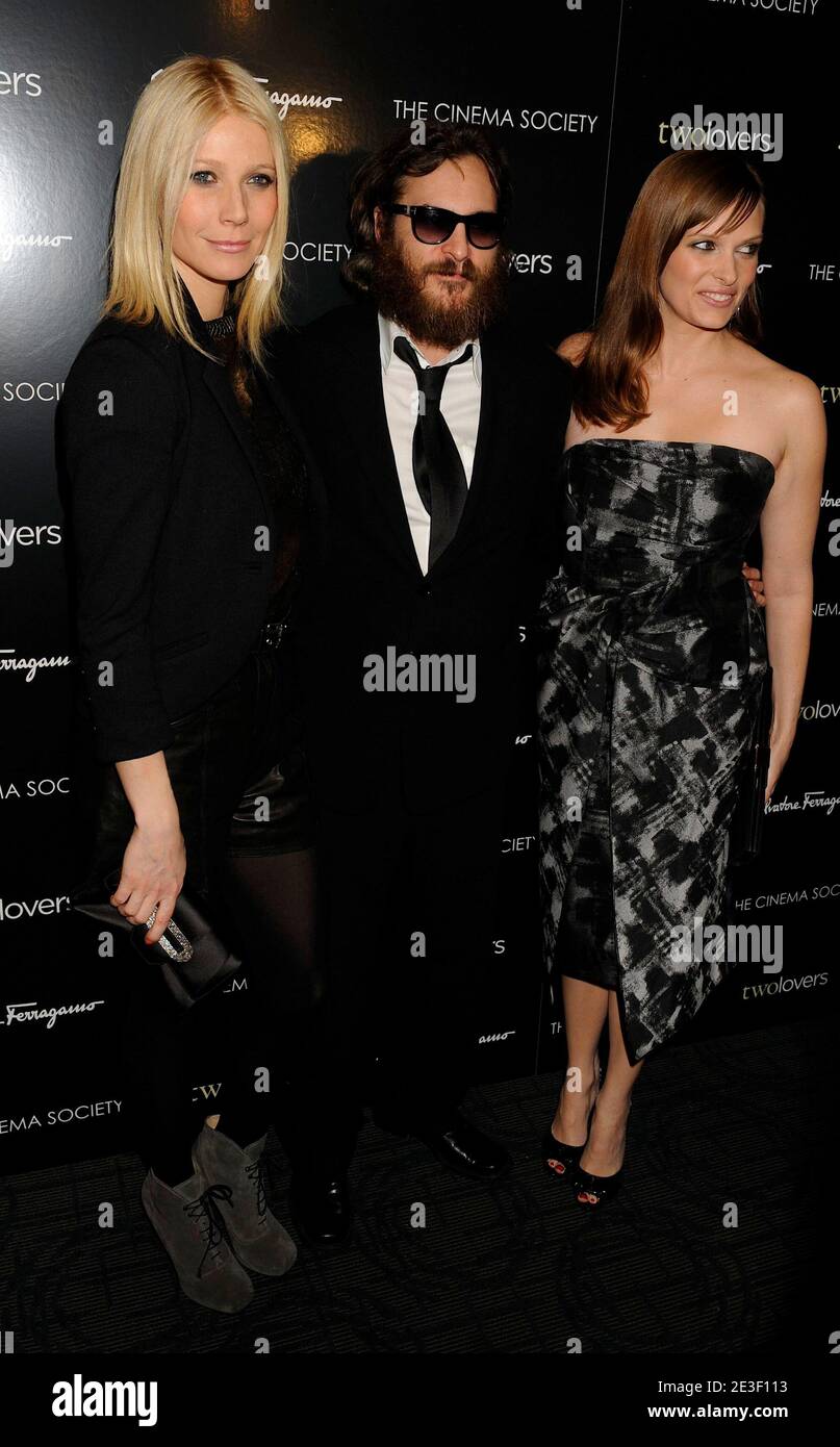 (L-R) Gwyneth Paltrow, Joaquin Phoenix and Vinessa Shaw arriving for ...