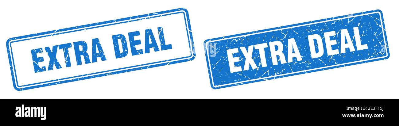 extra deal square stamp. extra deal grunge sign set Stock Vector Image ...