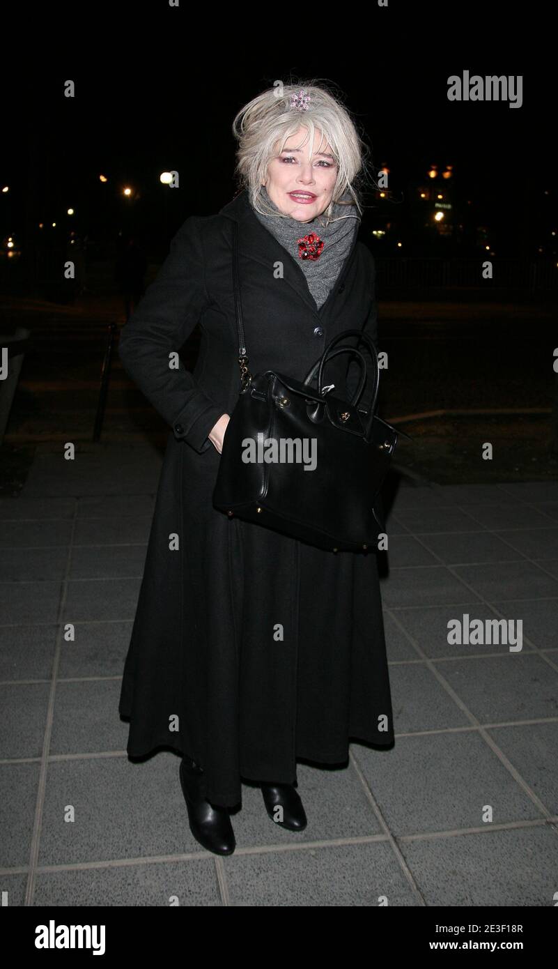 Armande Altai arrives at the premiere of Line Renaud's play 'Tres Chere ...