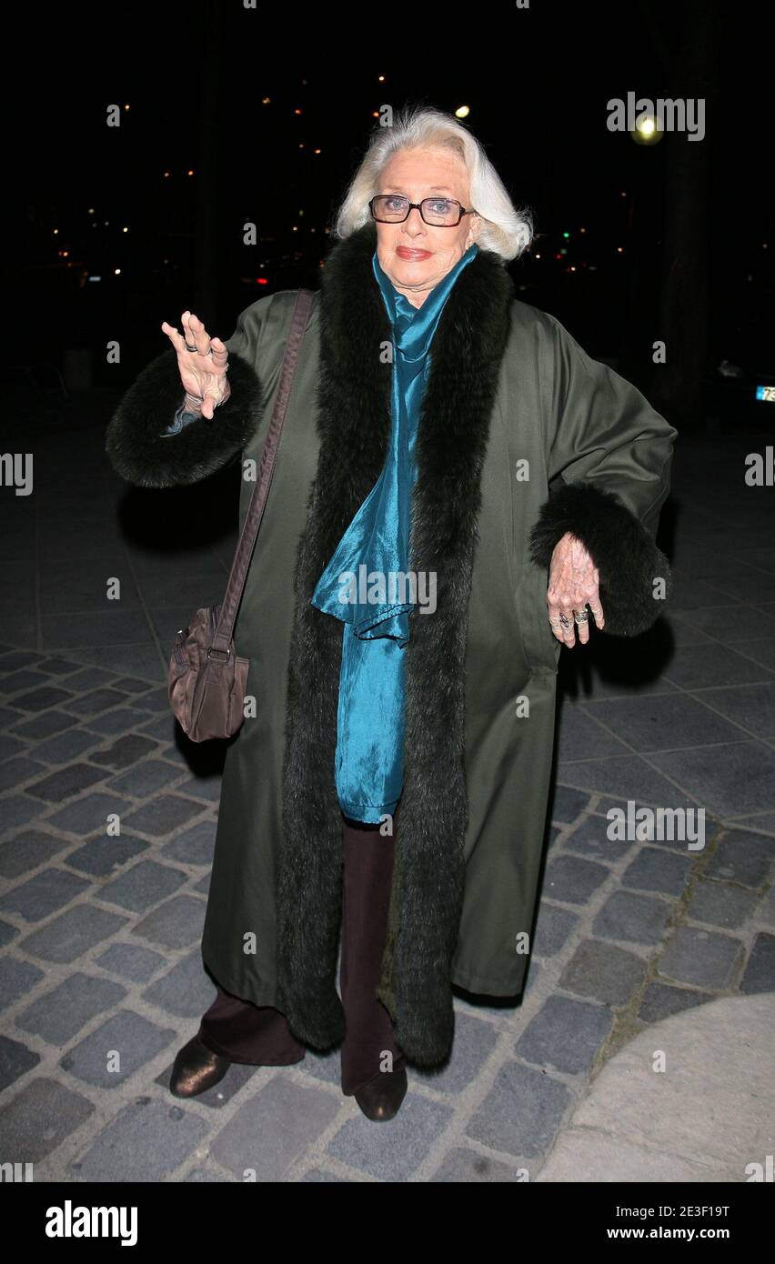 Actress Micheline Presle arrives at the premiere of Line Renaud's play ...