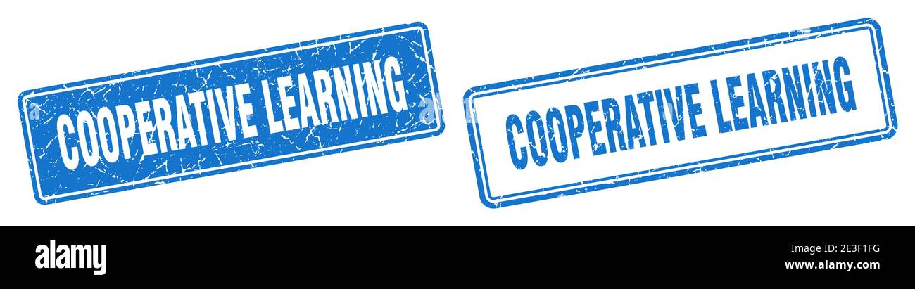 cooperative learning square stamp. cooperative learning grunge sign set ...