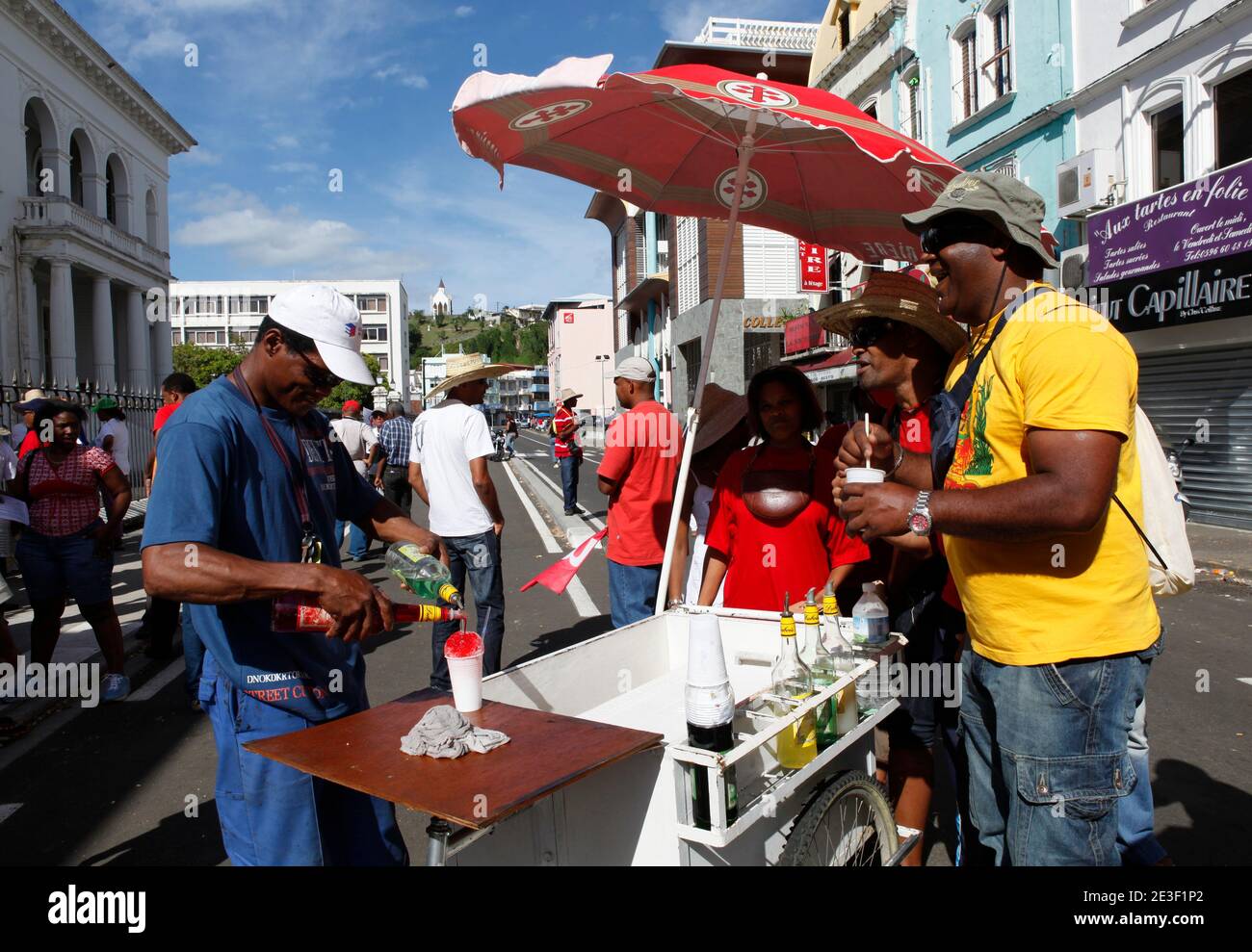 Atmosphere in the streets of Fort-de-France in Martinique, France on ...