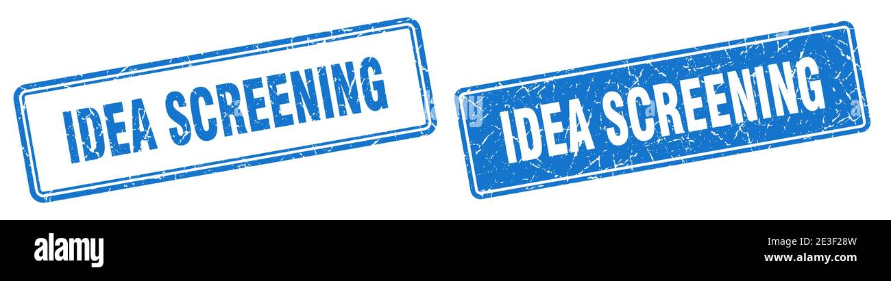 idea screening square stamp. idea screening grunge sign set Stock ...