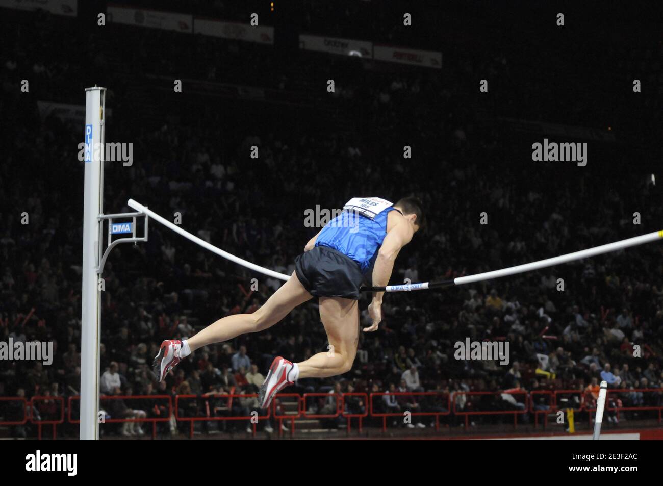 USA's Miles Derek competes on pole vault men during the Athletics ...