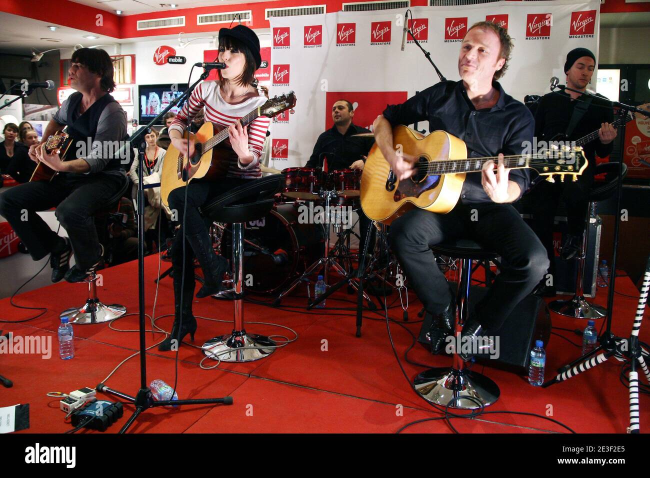 Singer Group 'Superbus' performing live during a show case held at the ...