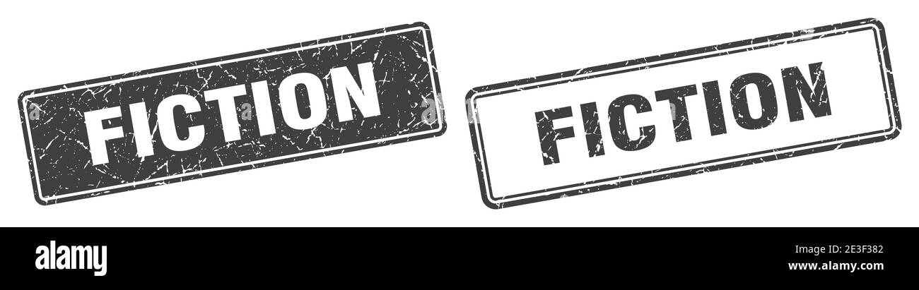 fiction square stamp. fiction grunge sign set Stock Vector Image & Art ...