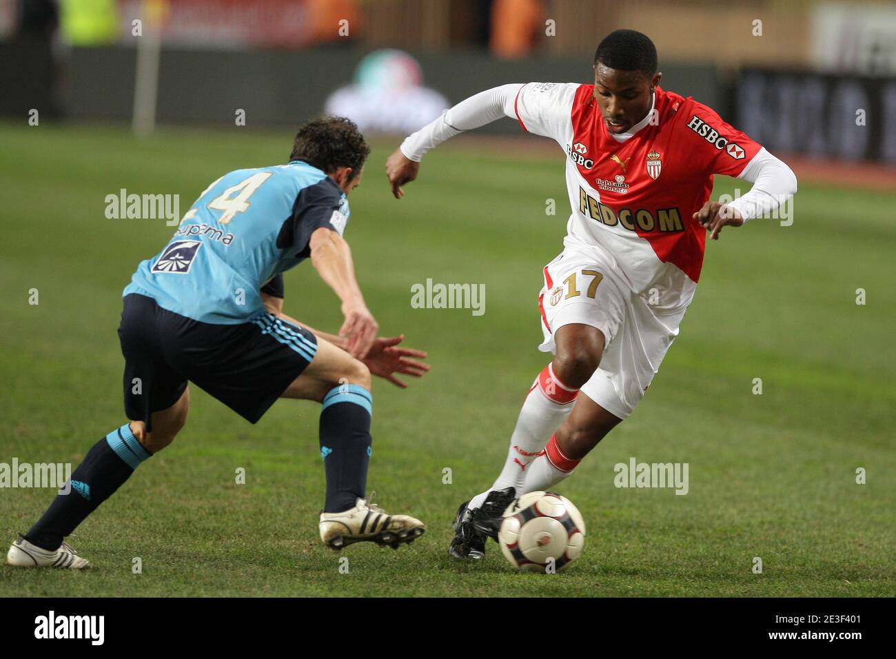 Monaco's Serge Gakpe during the match Monaco v Olympique Marseille in ...
