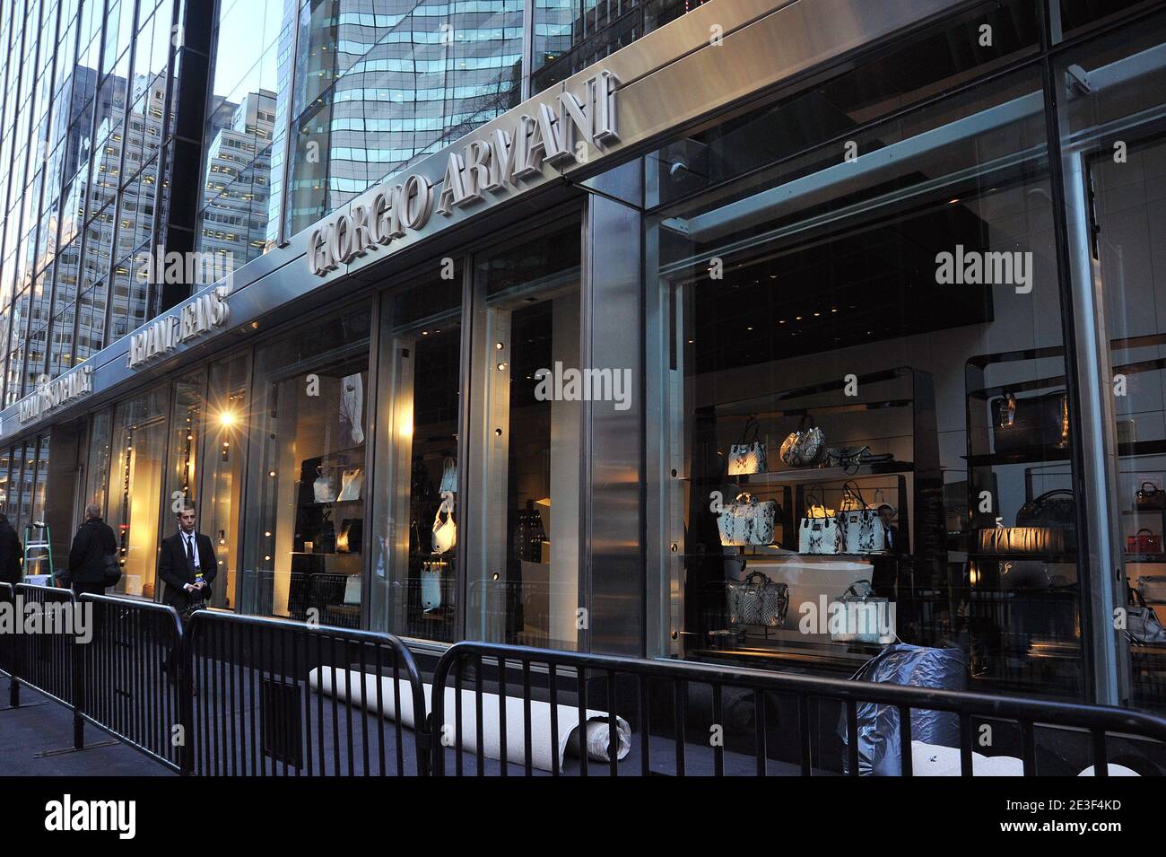 Exterior view of the new Giorgio Armani flagship store, 'Armani/5th ...