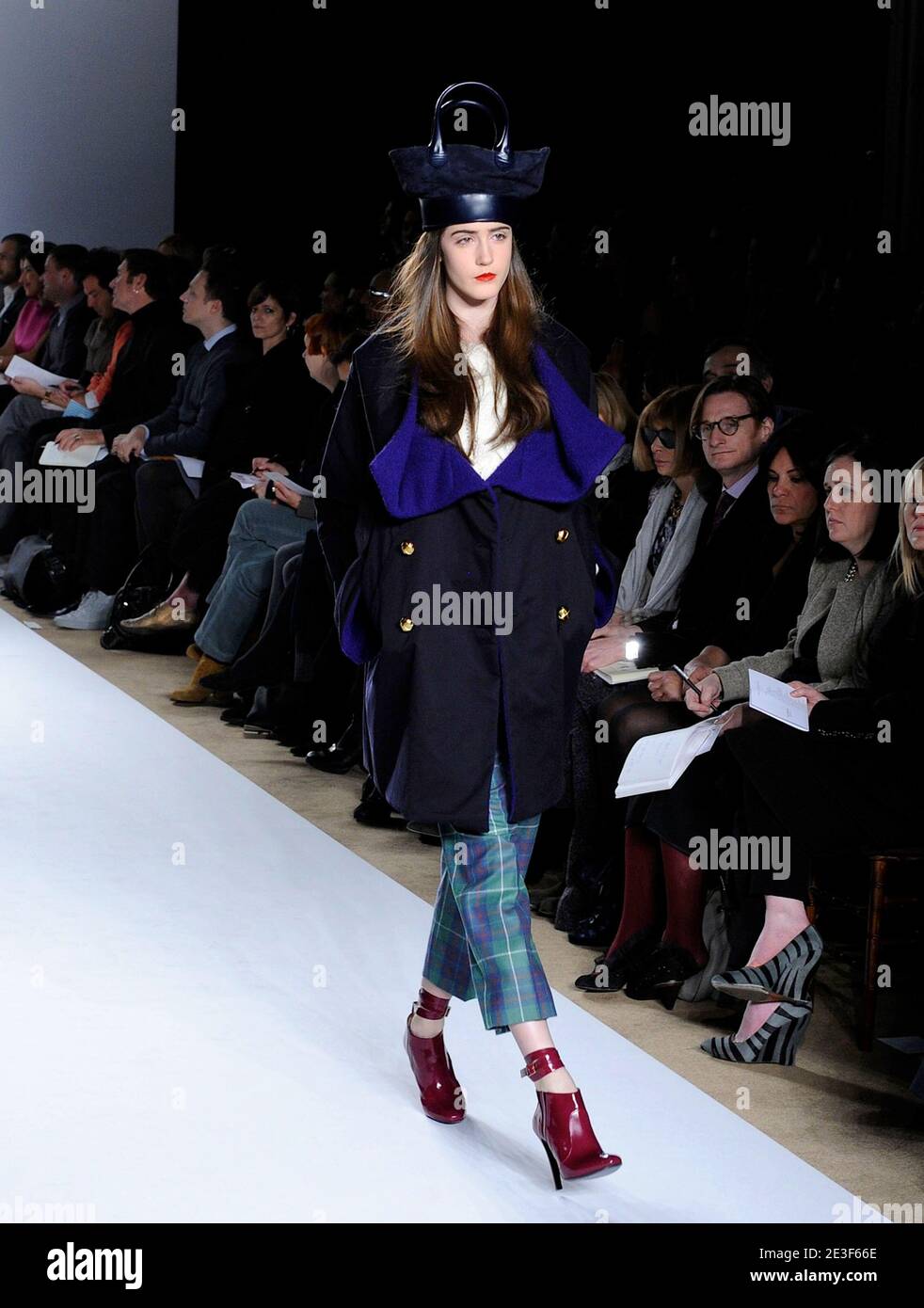 Model on the runway during the Isaac Mizrahi Fall 2009 Collection ...