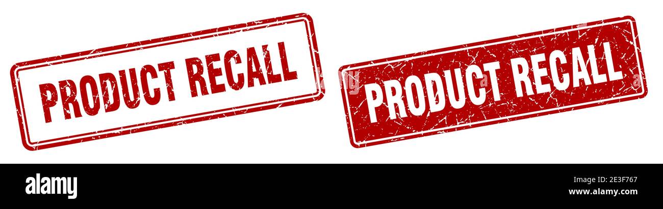 product recall square stamp. product recall grunge sign set Stock ...