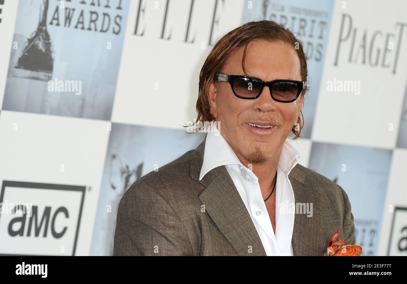 Mickey Rourke attends the 2009 Film Independent's Spirit Awards. Los ...