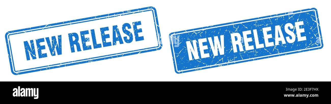 new release square stamp. new release grunge sign set Stock Vector ...