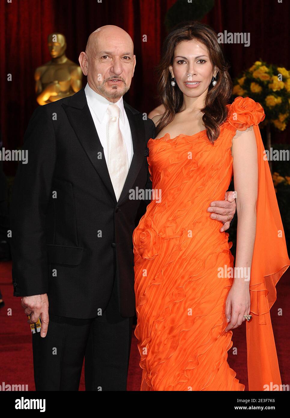 Ben Kingsley and Daniela Barbosa arriving at the 81st Academy Awards ...