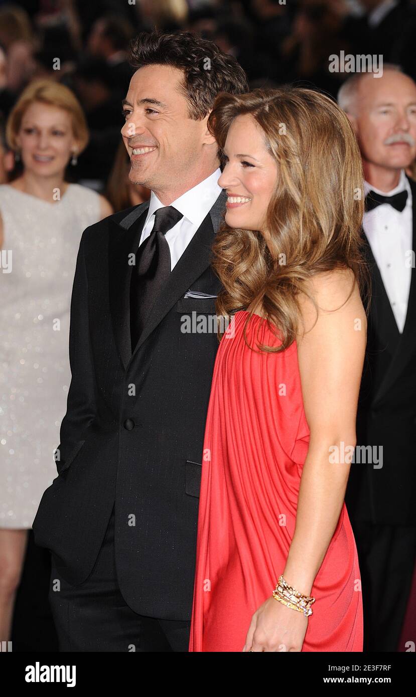 Robert Downey Jr. and wife Susan arriving at the 81st Academy Awards ceremony, held at the Kodak ...
