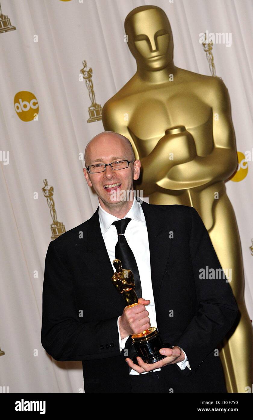 Chris Dickens with his award for Achievement in Film Editing in the ...