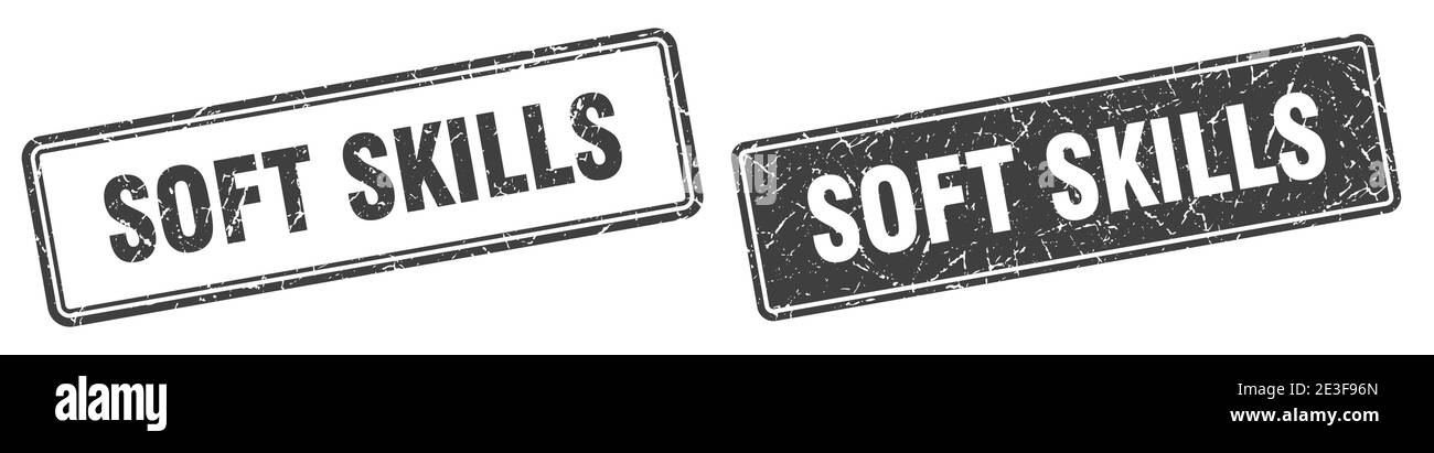 soft skills square stamp. soft skills grunge sign set Stock Vector ...