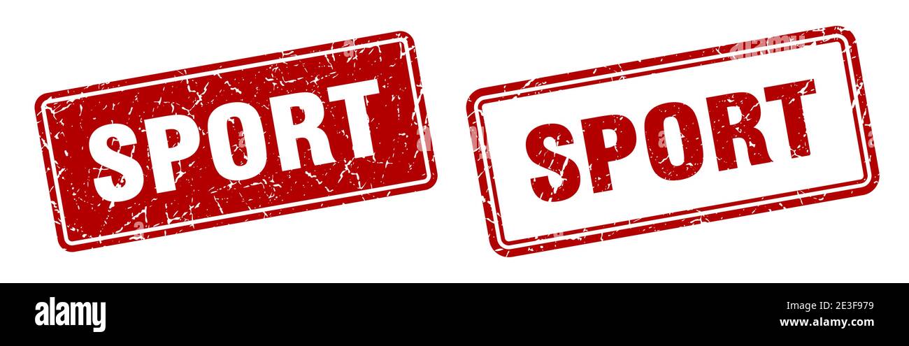 Sport square stamp grunge Stock Vector Images - Alamy