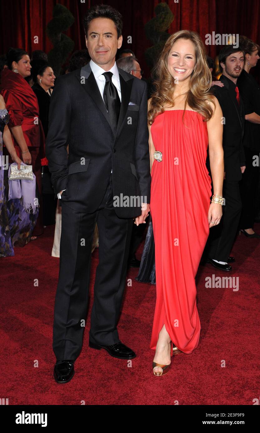 Robert Downey Jr. and wife Susan arriving at the 81st Academy Awards ceremony, held at the Kodak ...