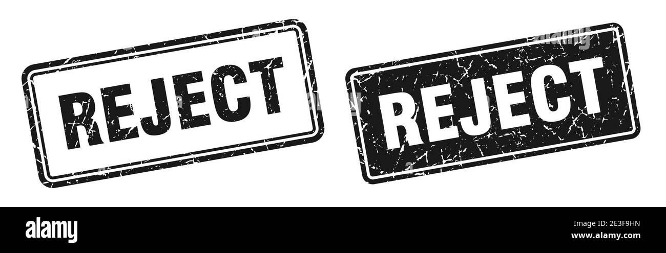 reject square stamp. reject grunge sign set Stock Vector Image & Art - Alamy