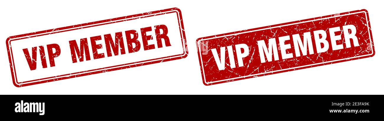 vip member square stamp. vip member grunge sign set Stock Vector Image ...