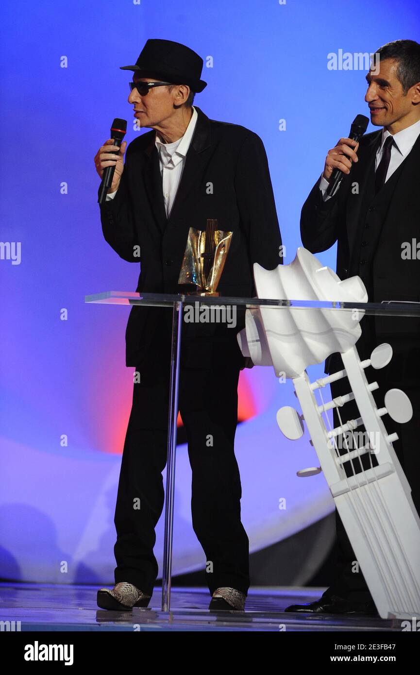 French singer Alain Bashung performs live during the 24th Victoires de ...