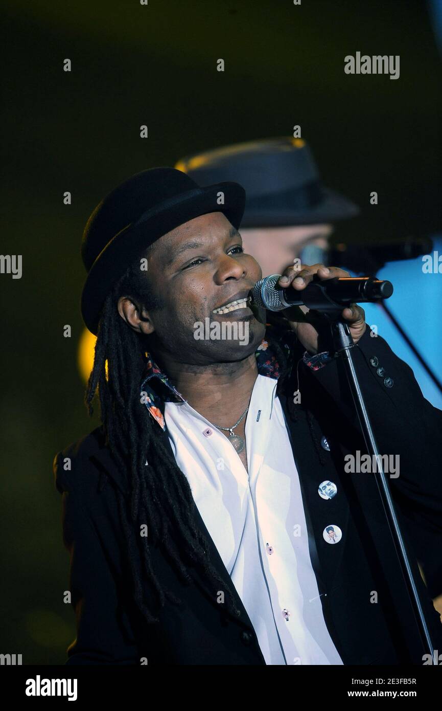 French singer William Balde perfoms live during the 24th Victoires de ...