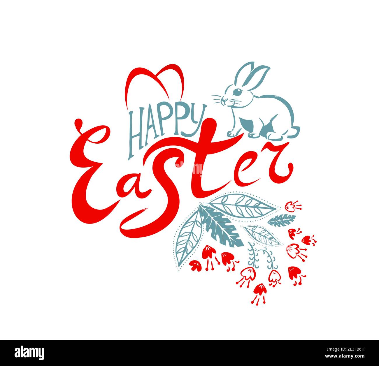 Happy Easter text. Vector illustration Stock Vector Image & Art - Alamy