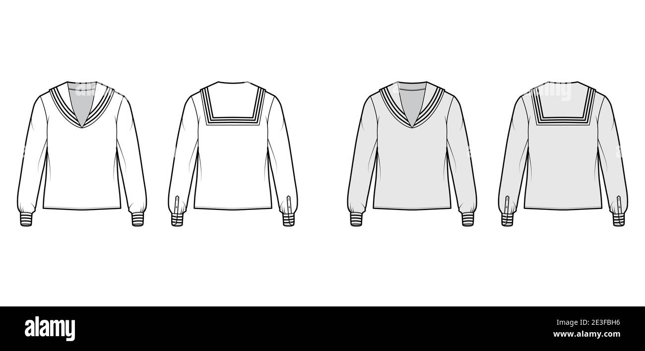 Female sailor outfit Stock Vector Images - Alamy