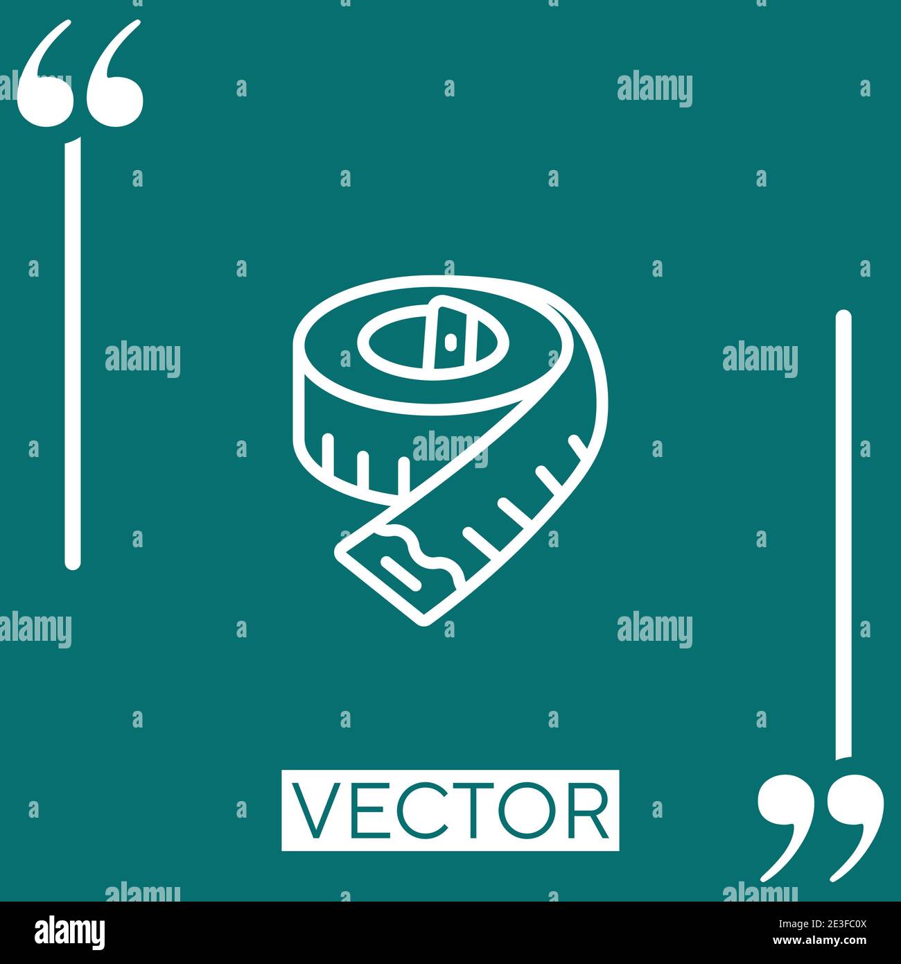 tape measure vector icon Linear icon. Editable stroke line Stock Vector ...