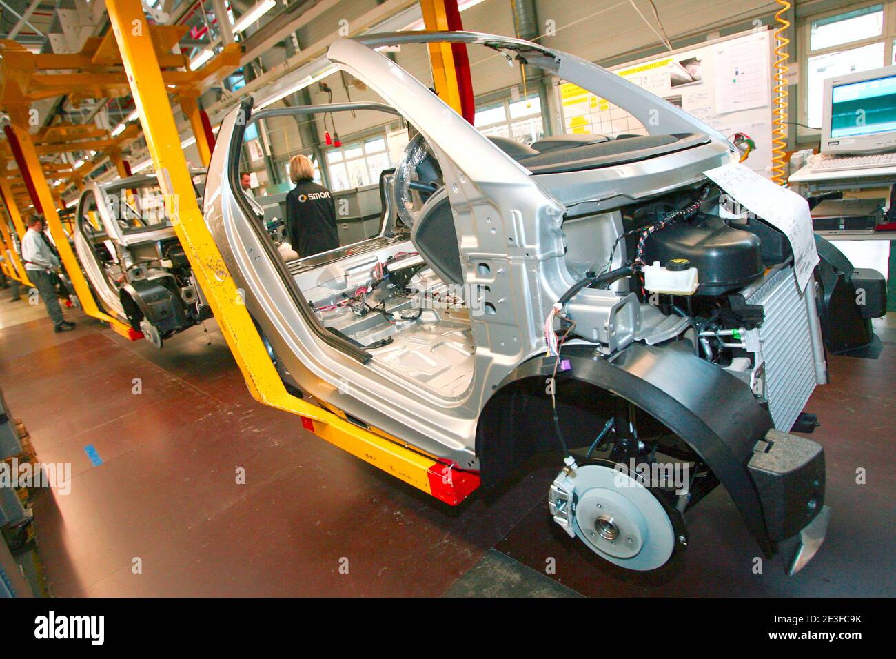 A view inside of Smart factory complex in Hambach, Moselle, France, on ...