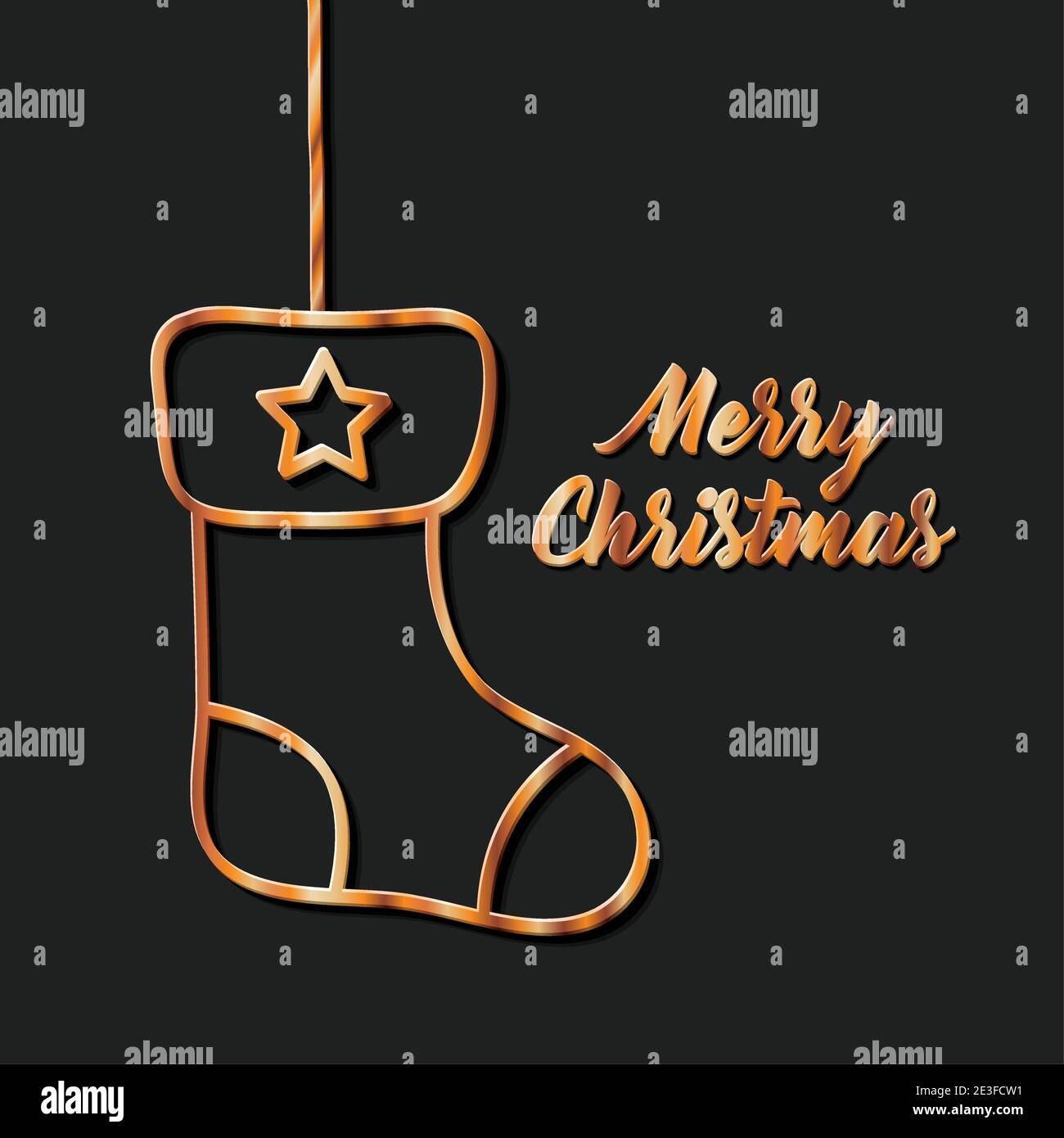 merry christmas boot hanging design, winter season and decoration theme ...