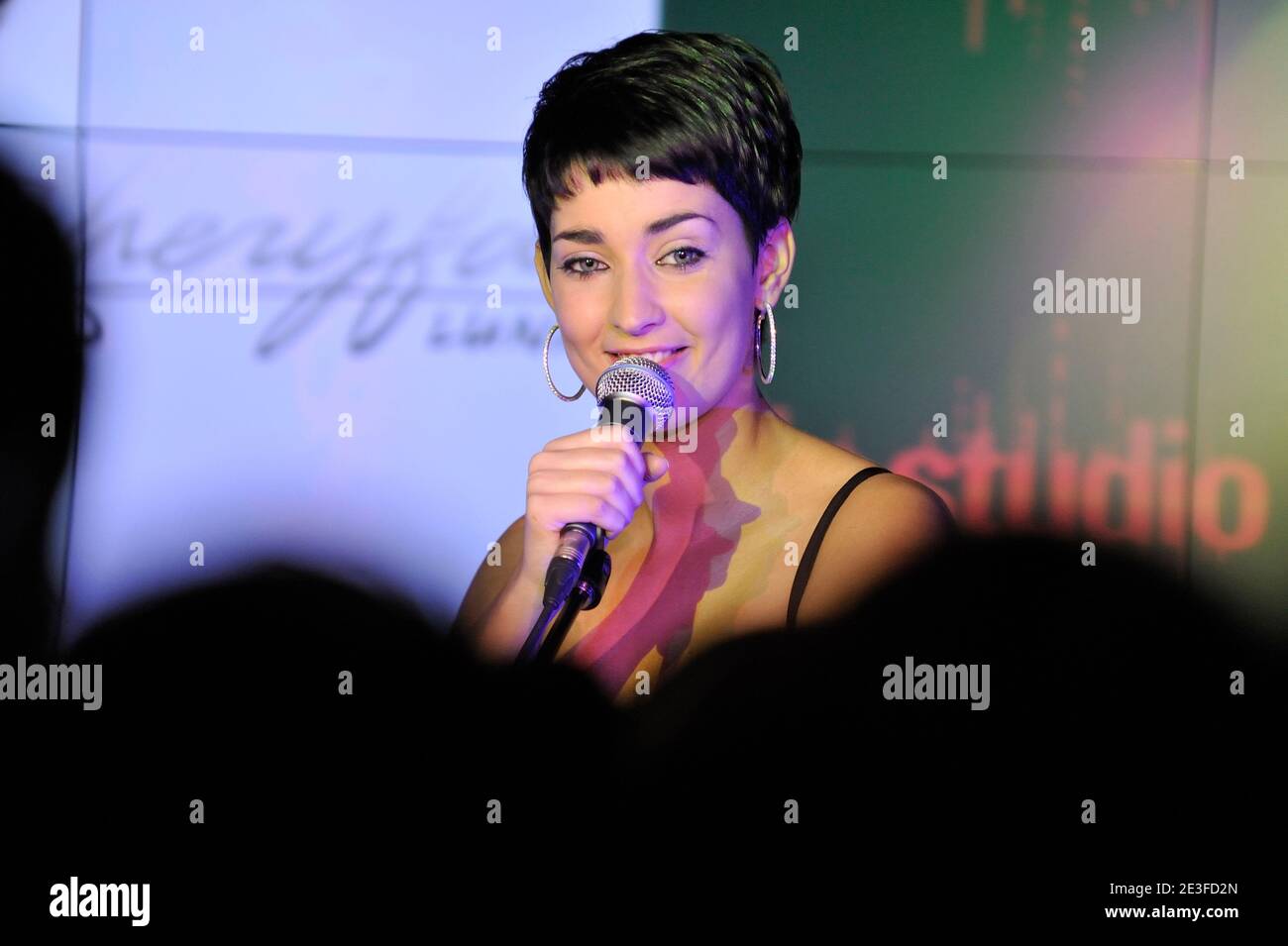 French singer Sheryfa Luna performs live during a show case held at the ...