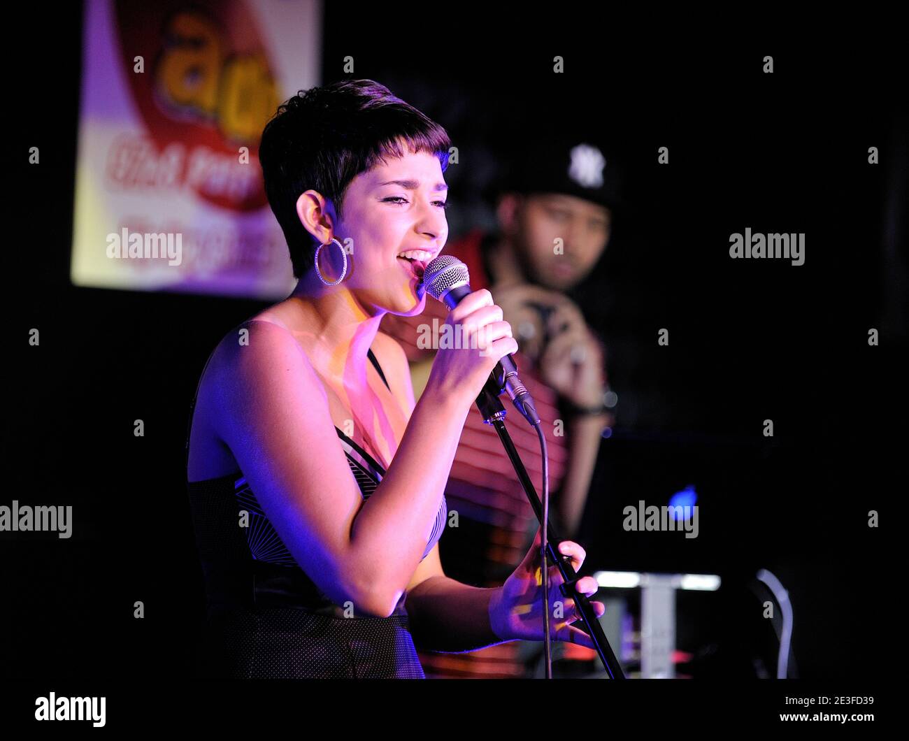 French singer Sheryfa Luna performs live during a show case held at the ...