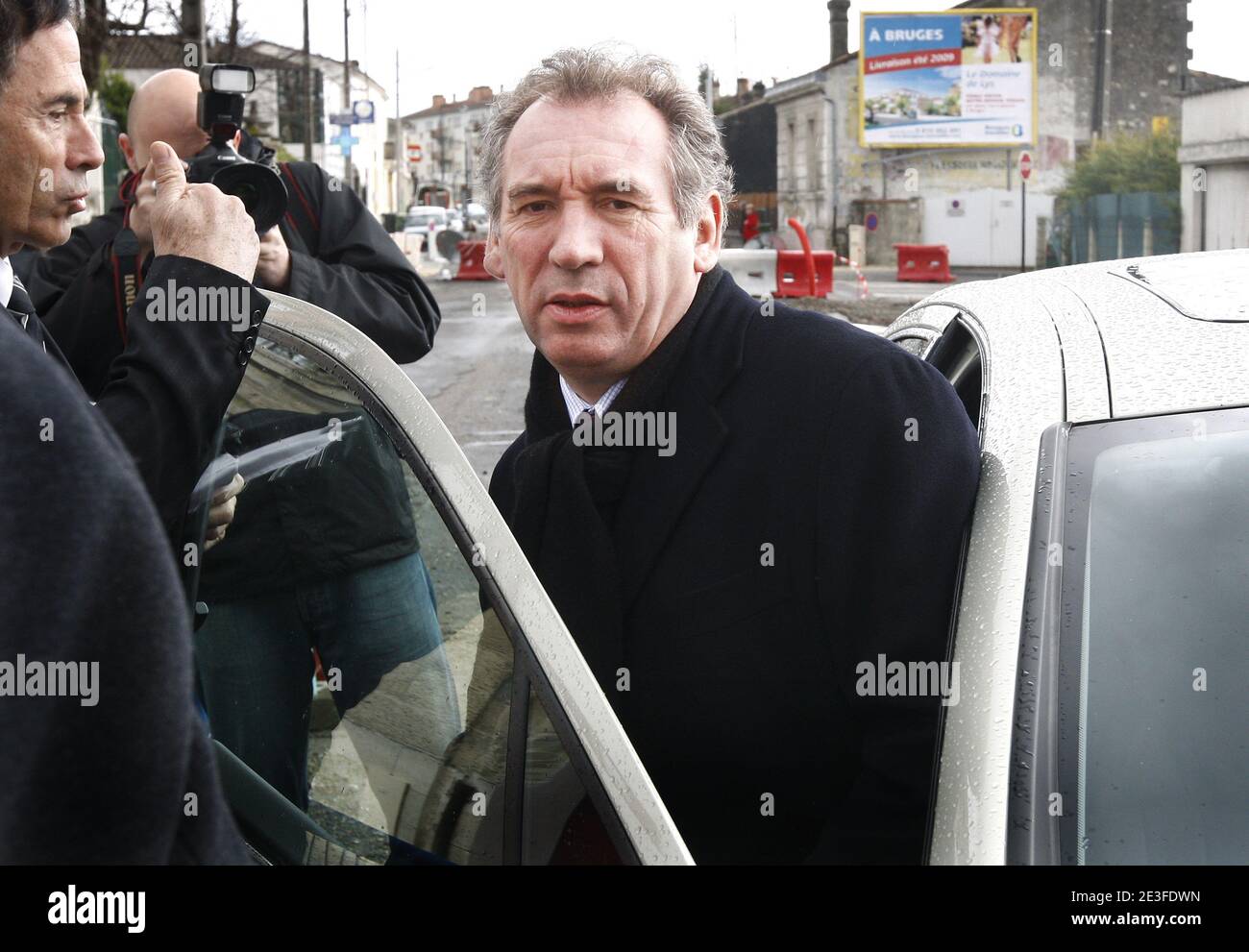 Modem President Francois Bayrou on visit in Talence, southwestern ...