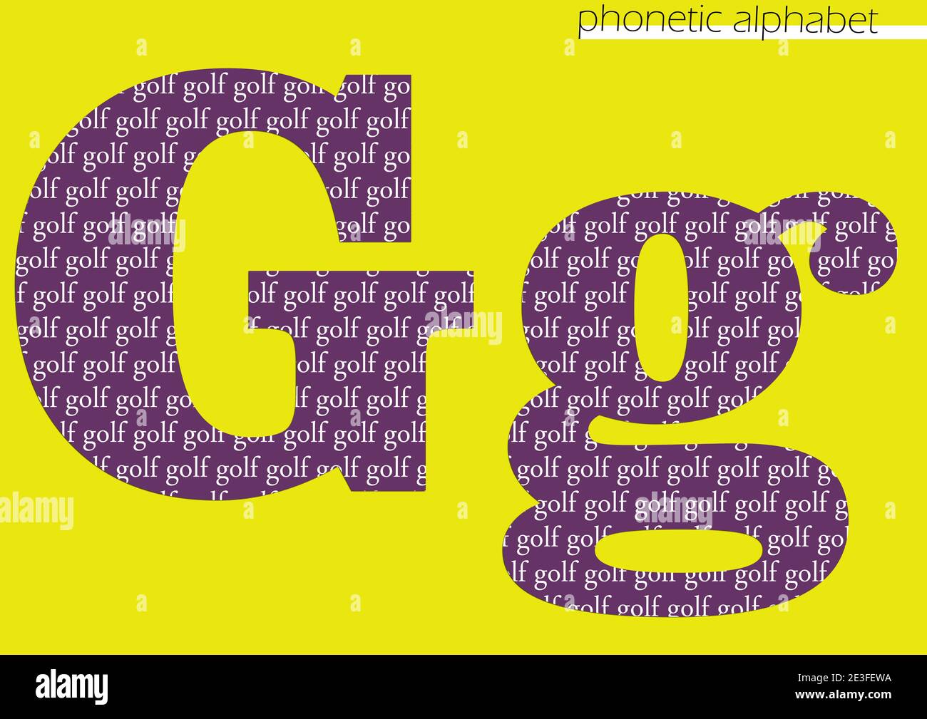 G (golf) 3d illustration phonetic alphabet design for decoration with ...