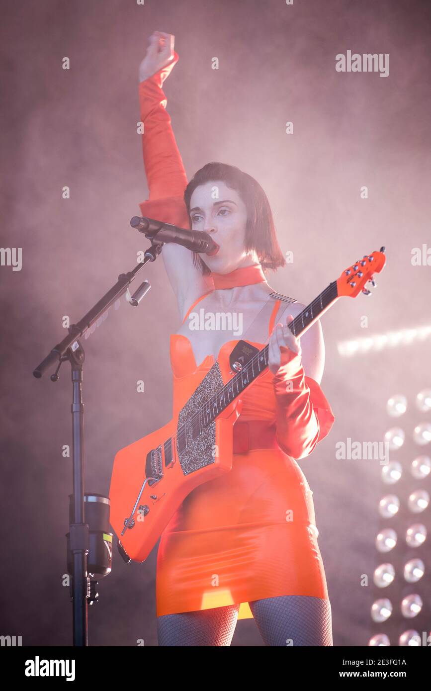 St Vincent performs live on day 10 of All Points East Festival 2018, in ...