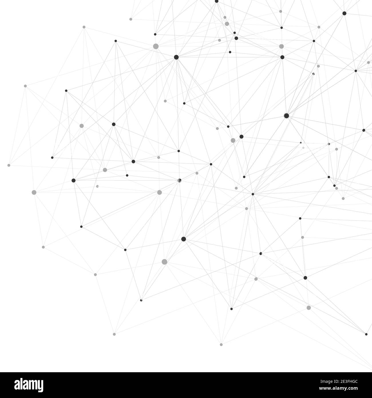 Abstract plexus background with connected lines and dots. Wave flow ...