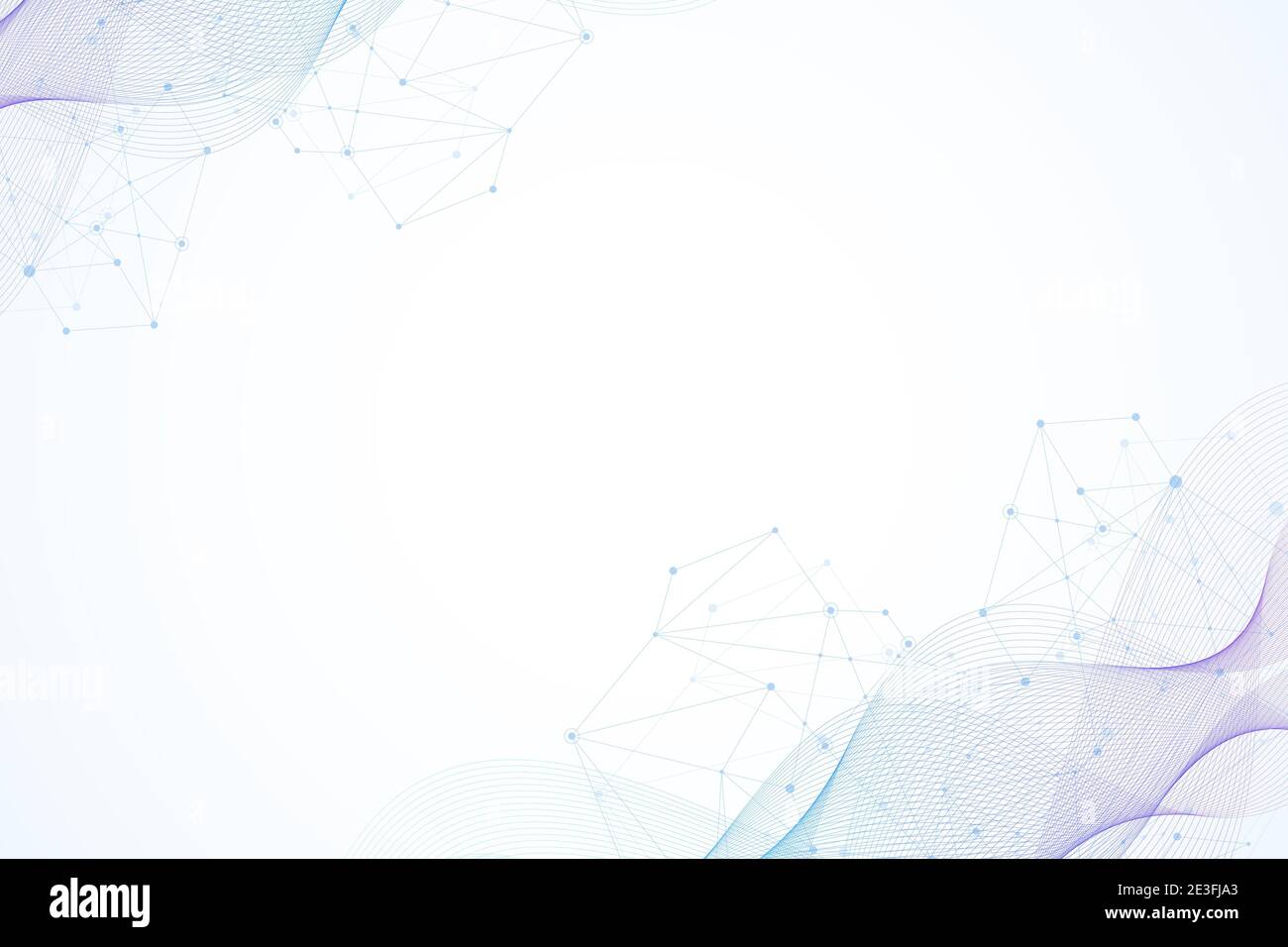 Abstract plexus background with connected lines and dots. Wave flow ...