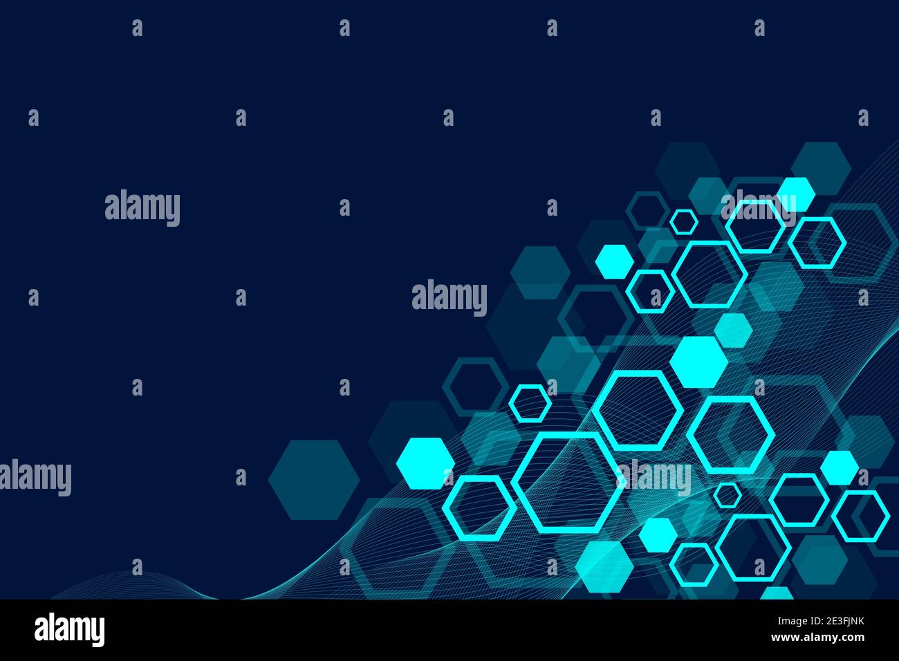 Scientific molecule background with flow waves for medicine, science ...