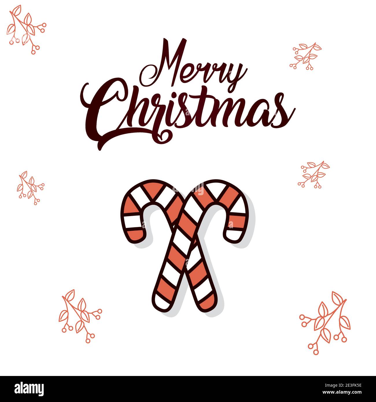 merry christmas candy canes design, winter season and decoration theme ...