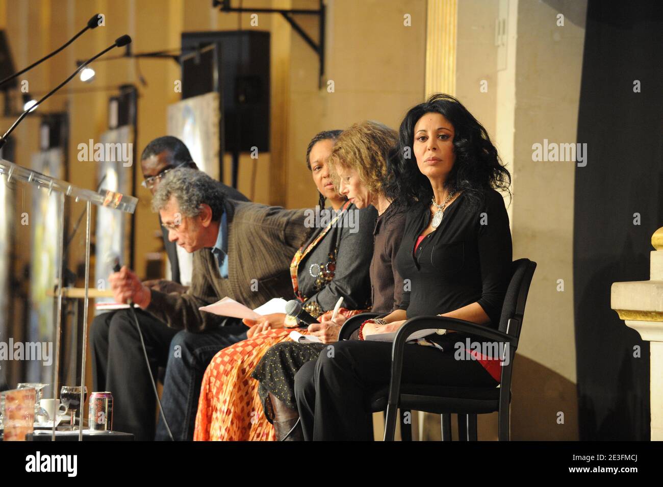 French director Yamina Benguigui (R) and American Rev. Patricia Watkins ...