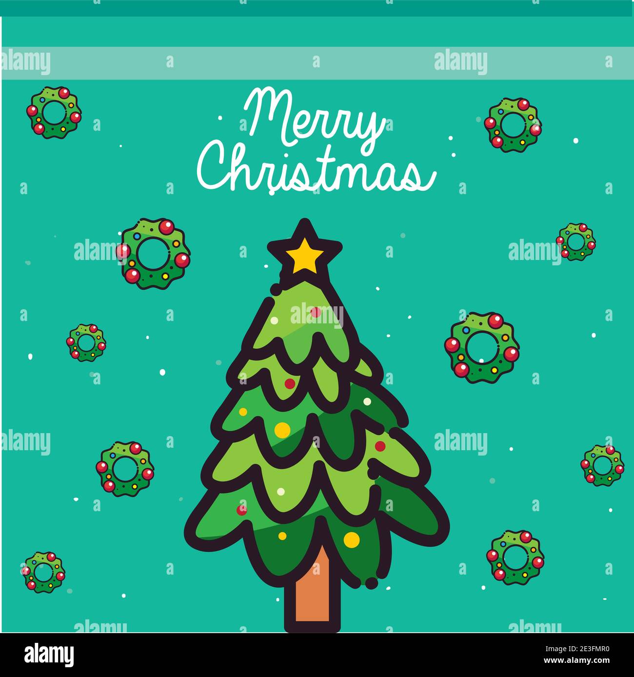 Pine crowns Stock Vector Images - Alamy